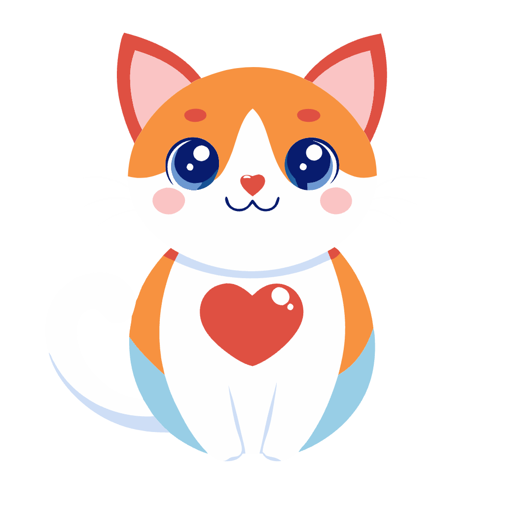 Cat with Heart Clipart | Free Png, Svg, Vector