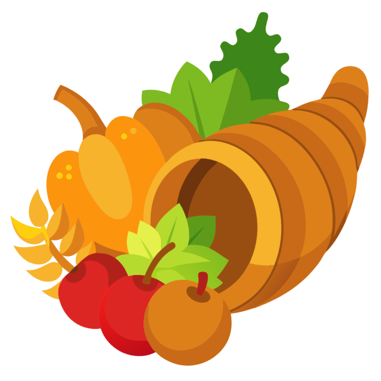 Cute Cartoon Cornucopia Clipart | Free Png, Svg, Vector