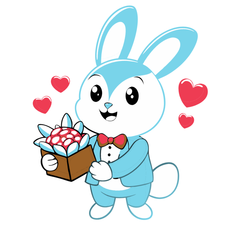Lovely Valentine Bunny Clipart | Free Png, Svg, Vector