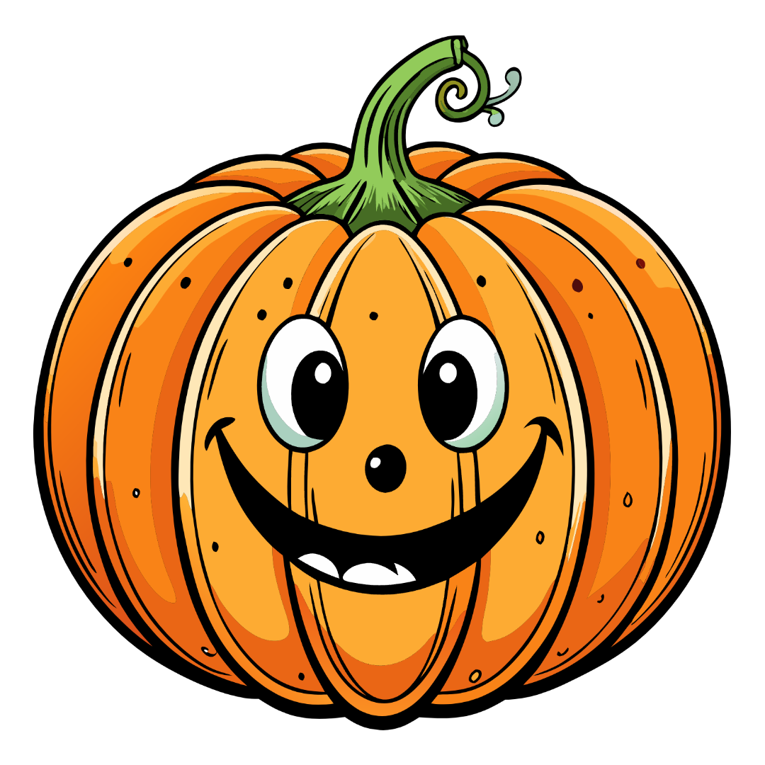 Cute Pumpkin Clipart Smiling PNG | Free Png, Svg, Vector