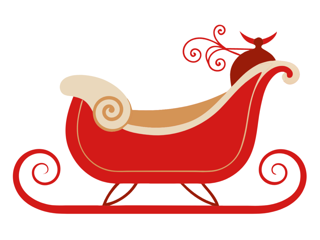 Santa Sleigh Silhouette Clipart | Free Png, Svg, Vector