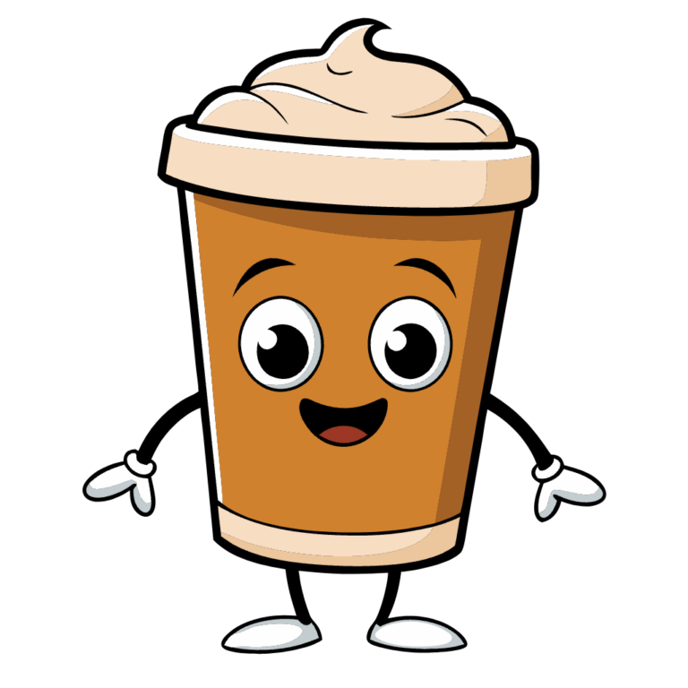 Cute Cartoon Latte Clipart | Free Png, Svg, Vector