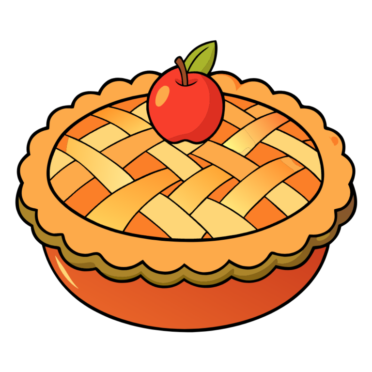 Apple Pie Clipart Black and White | Free Png, Svg, Vector