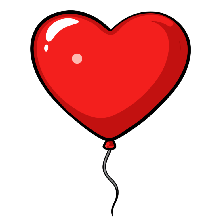 Valentines Day Heart Shaped Balloon Clipart | Free Png, Svg, Vector