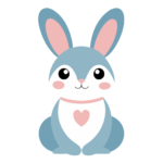 Bunny with Valentines Day Gift Clipart | Free Png, Svg, Vector