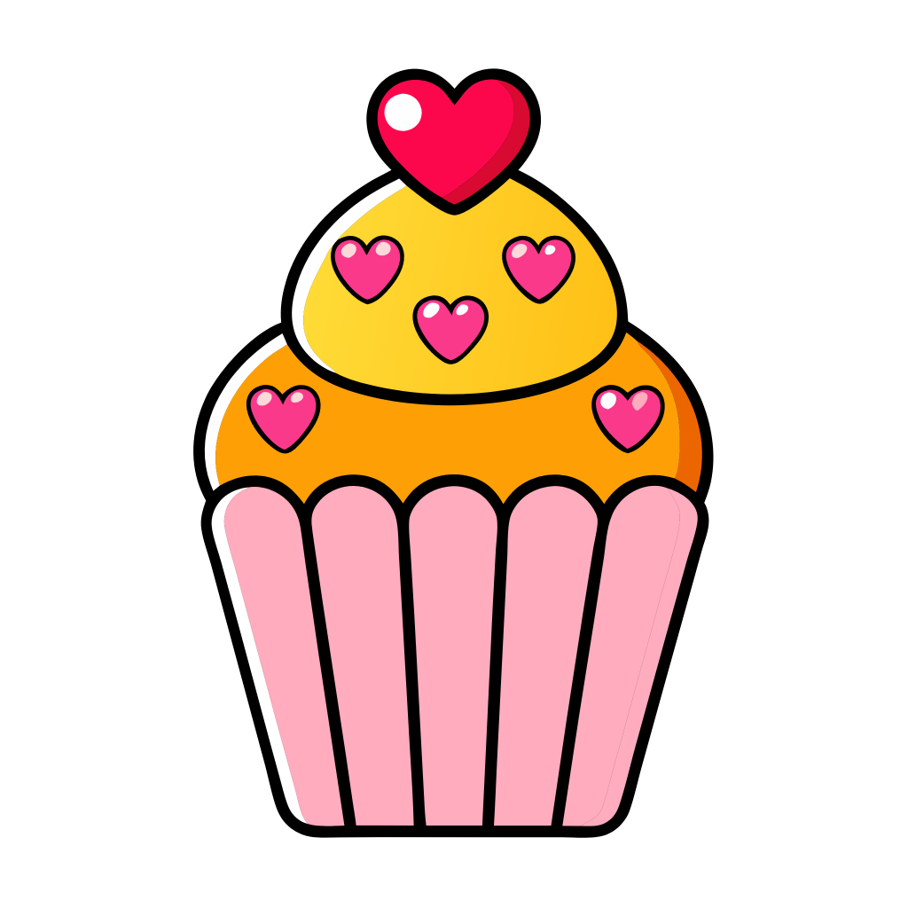 Valentines Day Cupcake Clipart | Free Png, Svg, Vector