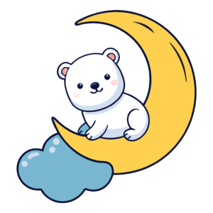 Cute Polar Dapping Outline Clipart | Free Png, Svg, Vector