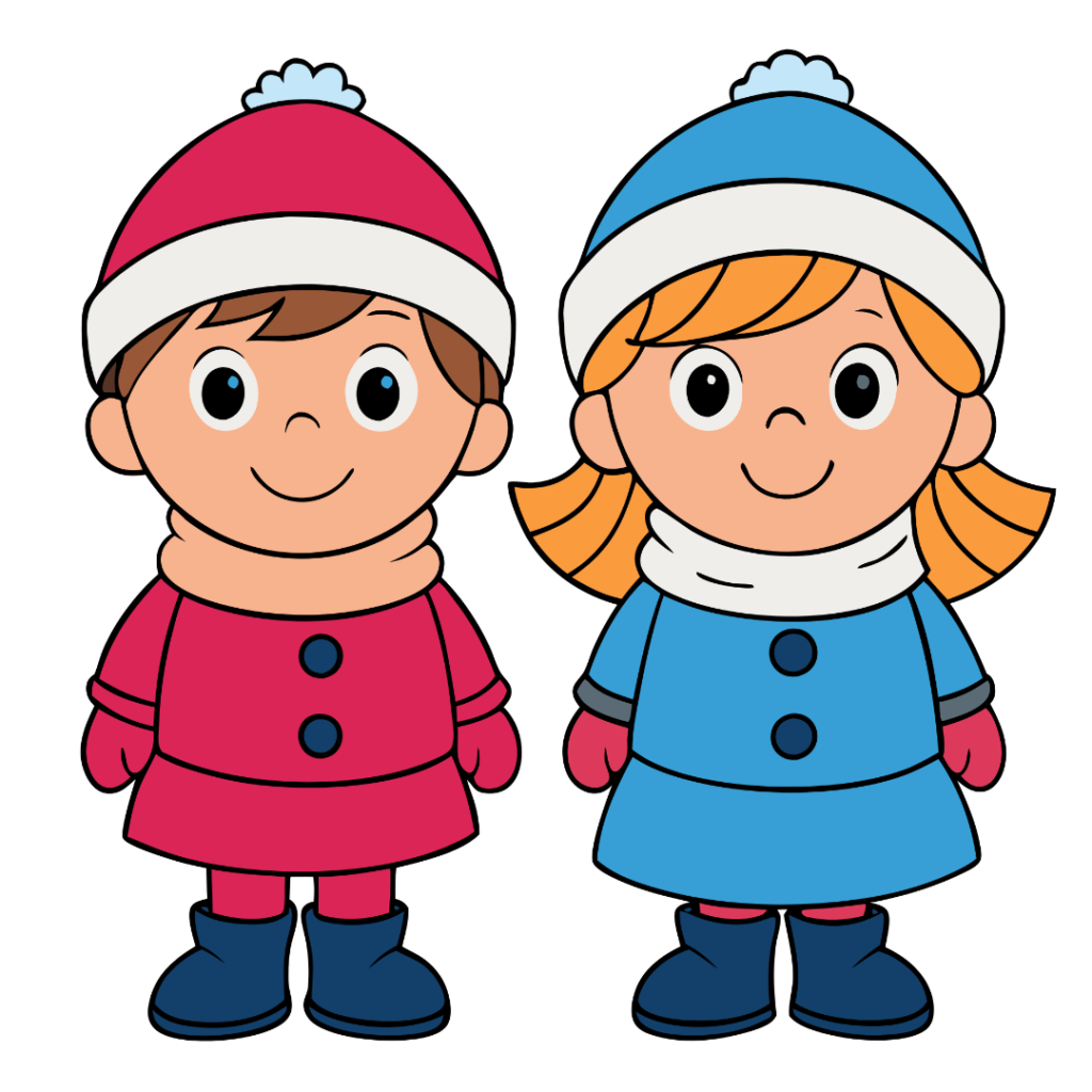 Winter Cute Girls Clipart Free Png Svg Vector