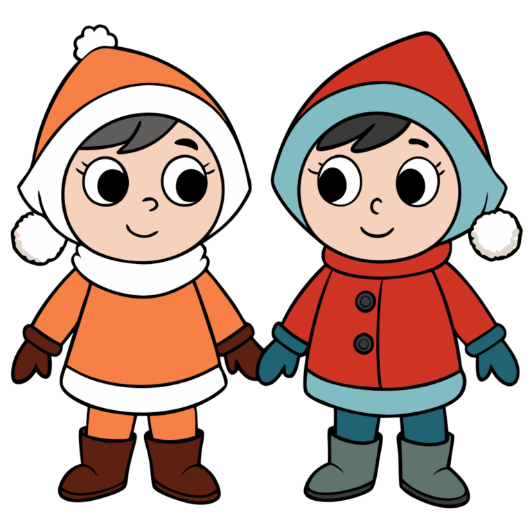 Winter Cute Girls Clipart | Free Png, Svg, Vector