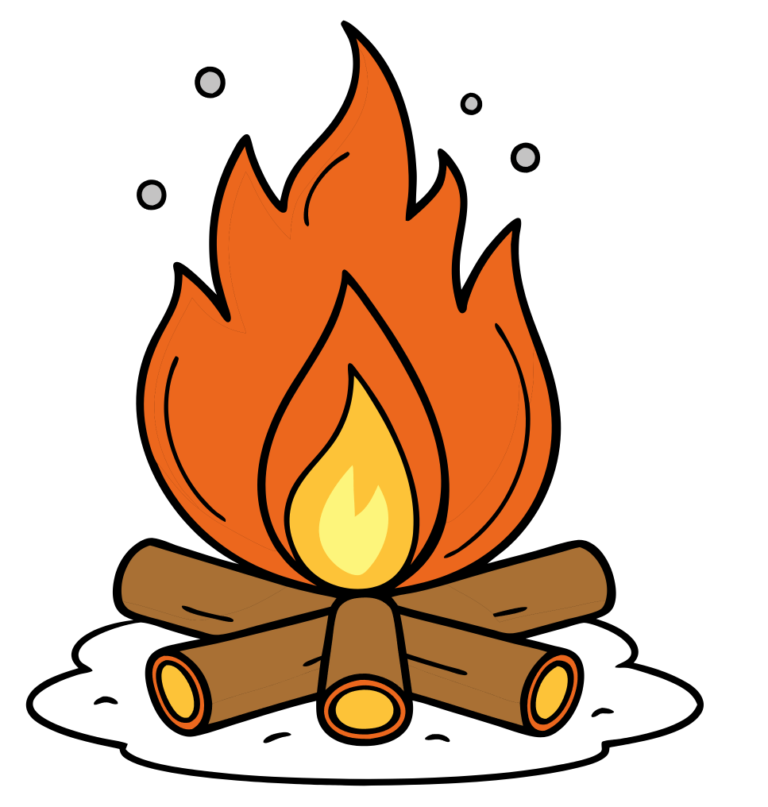 Cute Family Campfire Clipart | Free Png, Svg, Vector