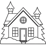House in Winter Clipart | Free Png, Svg, Vector