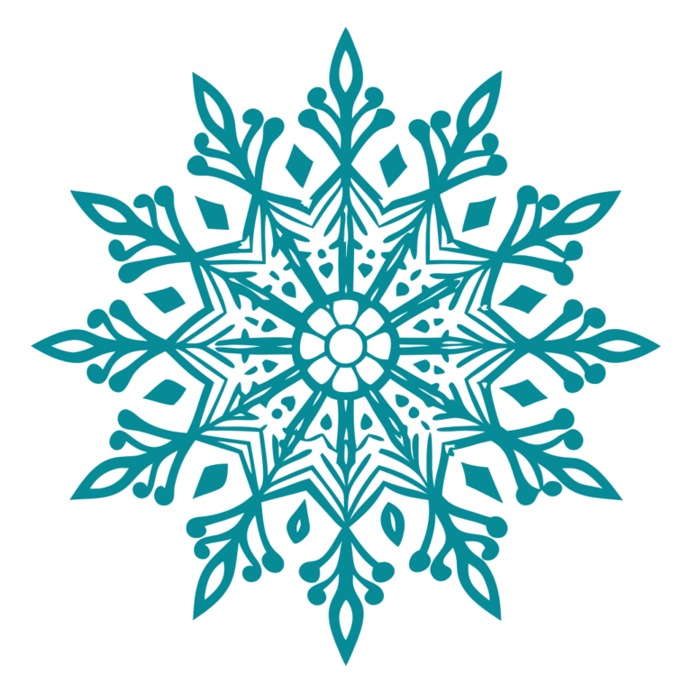 Blue Snowflake Clipart | Free Png, Svg, Vector