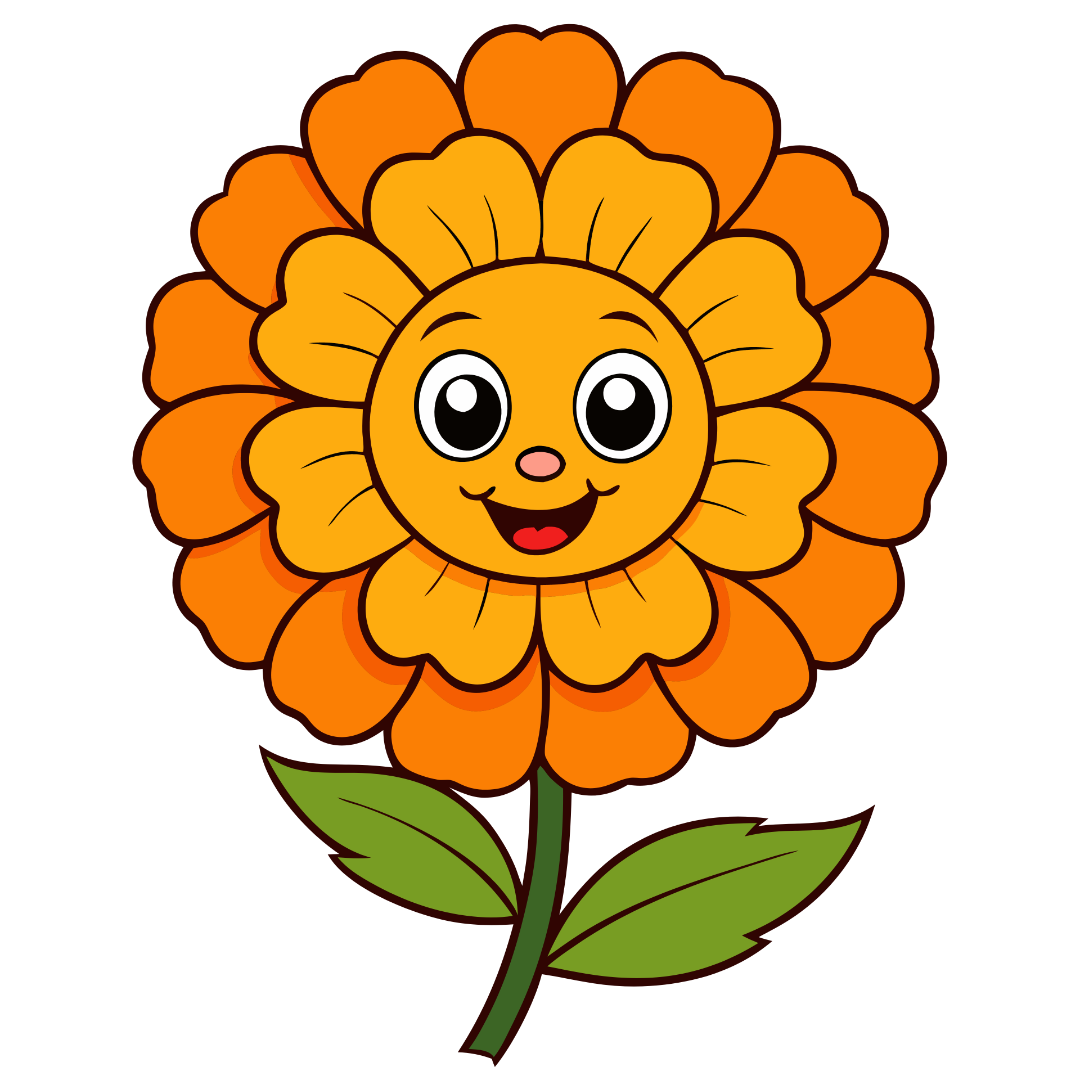 Orange Flower Clipart | Free Png, Svg, Vector