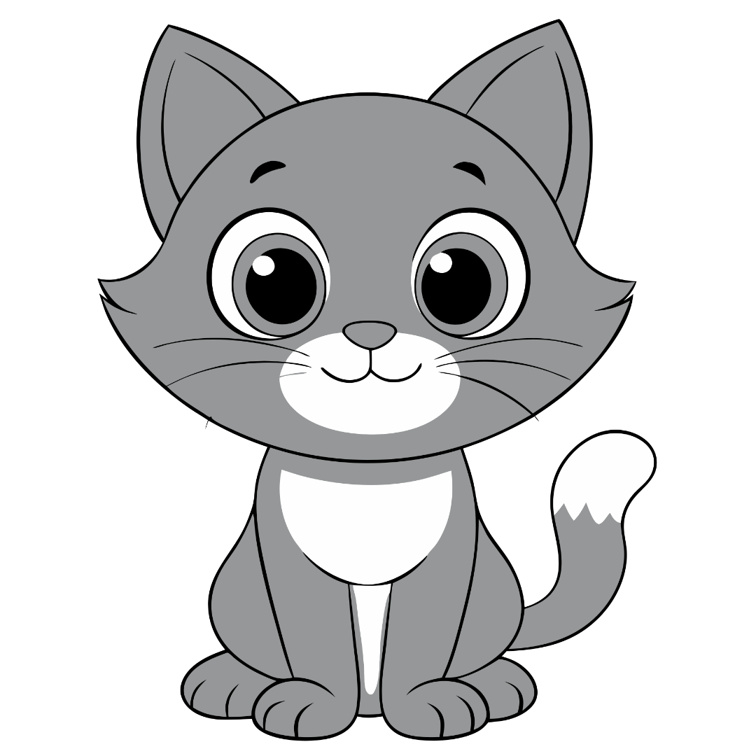 Cute Black cat | Free Png, Svg, Vector