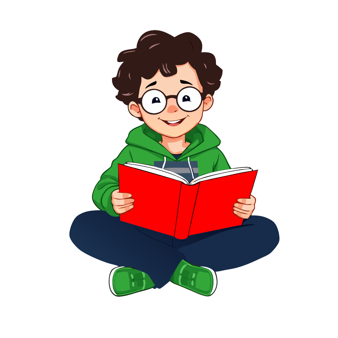 Cute Boy Reading Book clipart | Free Png, Svg, Vector