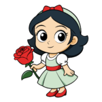 Cute Girls Holding Red Roses | Free Png, Svg, Vector