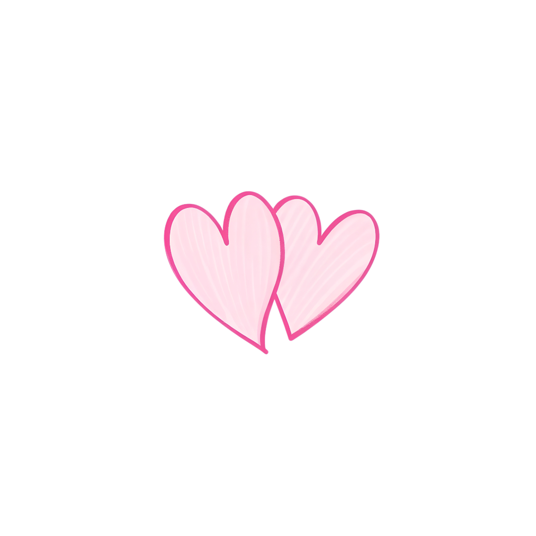 Dual Pink Heart Clipart | Free Png, Svg, Vector