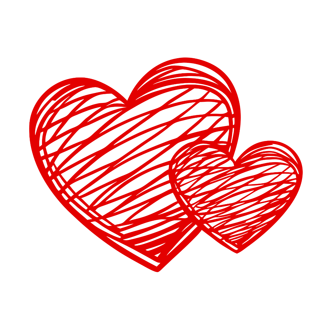 Dual Retro Heart PNG | Free Png, Svg, Vector