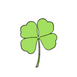 Four Leaf Clover St Patrick Day Clipart | Free Png, Svg, Vector