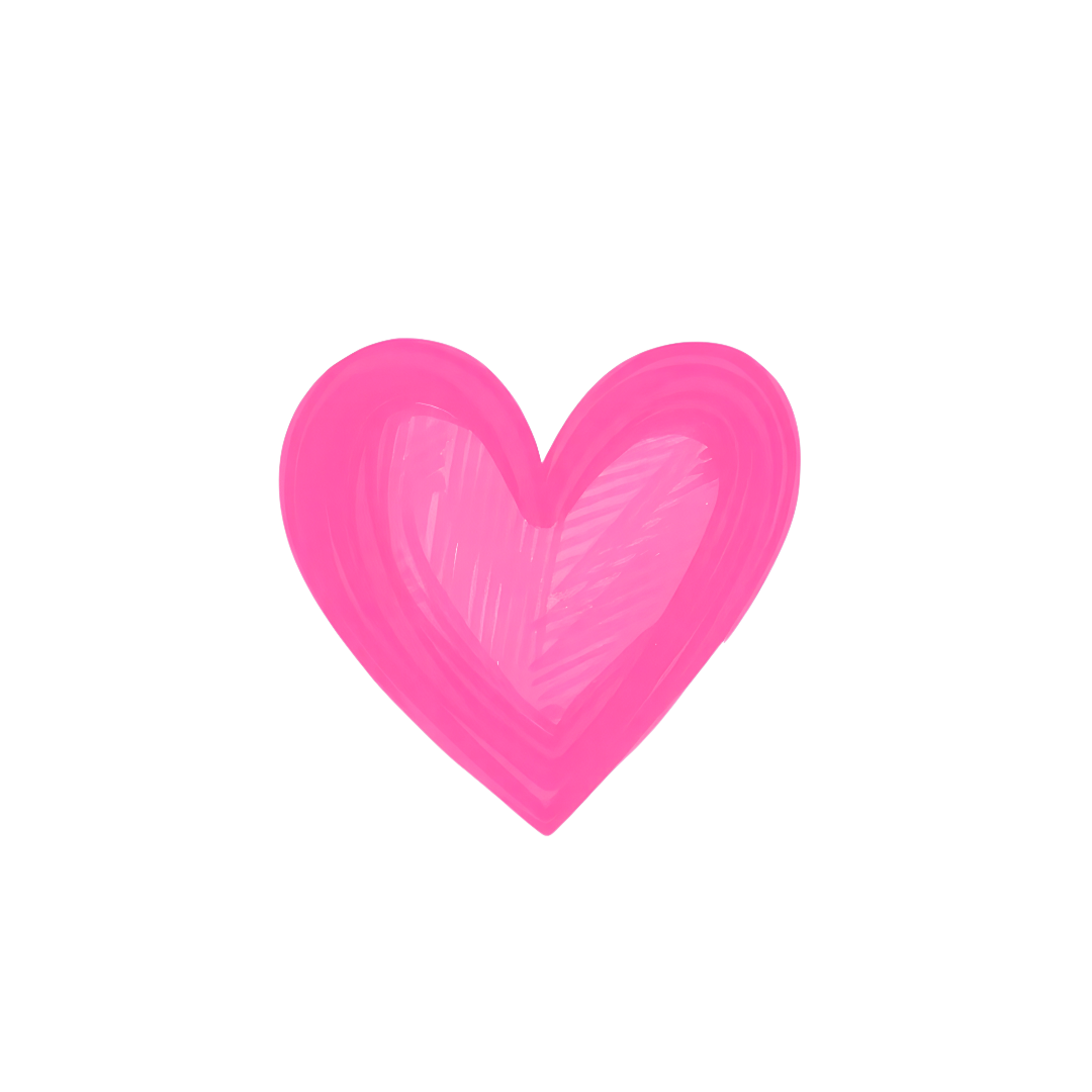 Handdrawn Pink Heart Clipart | Free Png, Svg, Vector