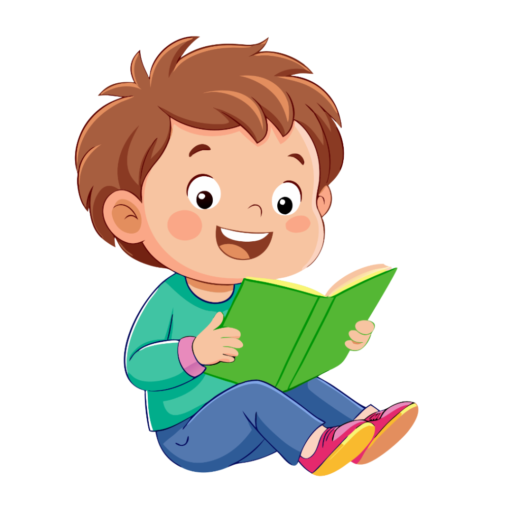Young Boy Reading Book Clipart | Free Png, Svg, Vector