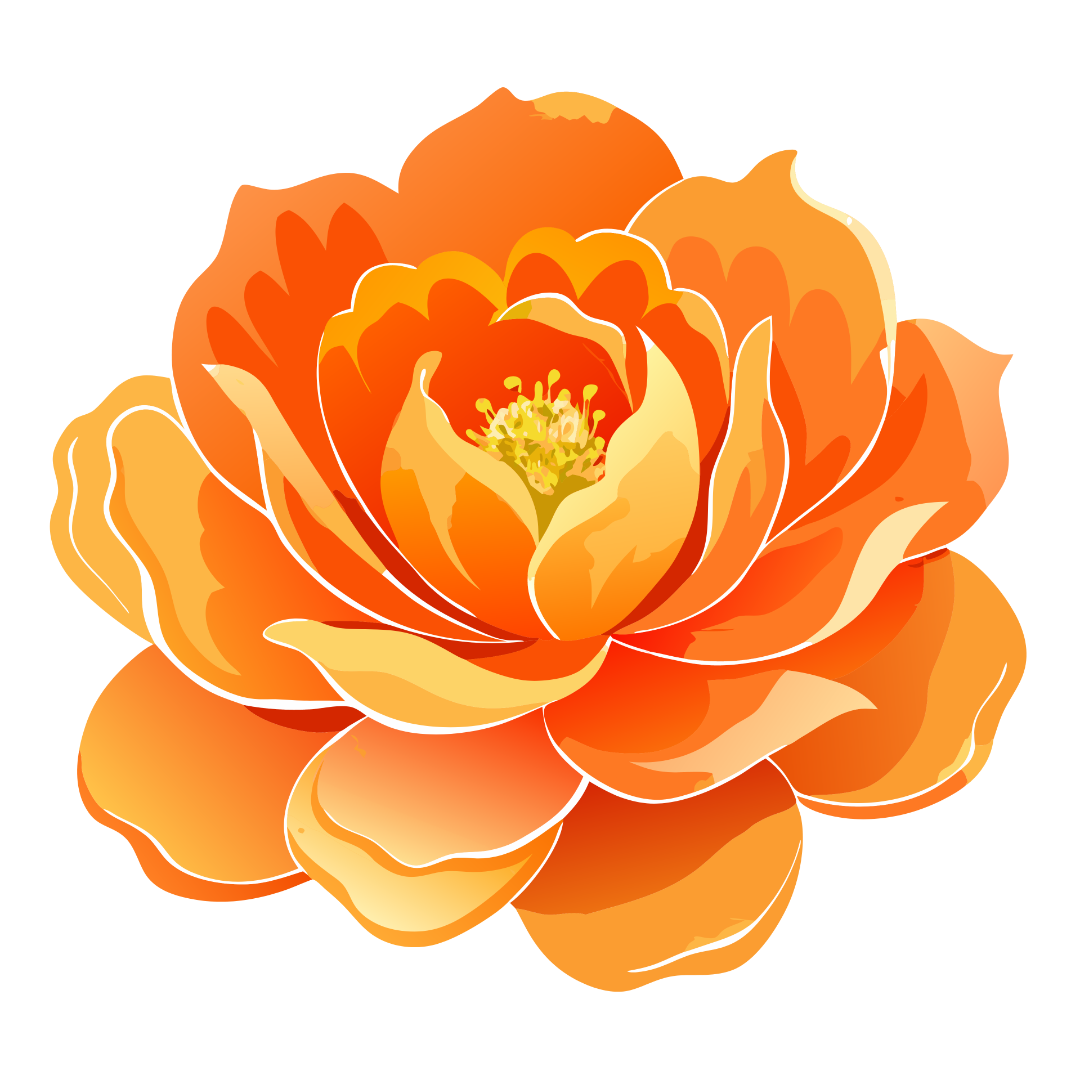 Orange Flower Clipart | Free Png, Svg, Vector