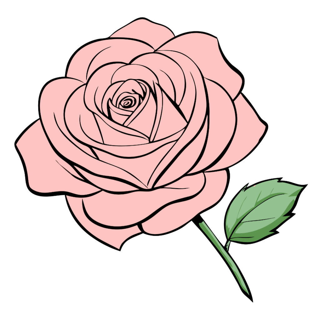Rose Outline Clipart | Free Png, Svg, Vector