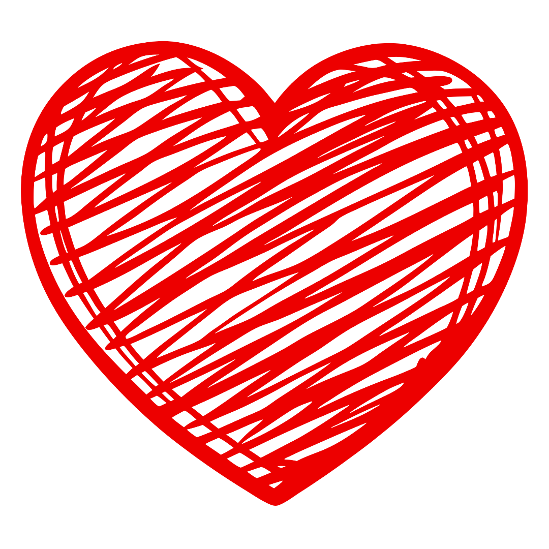 Red Heart Scribble Clipart | Free Png, Svg, Vector