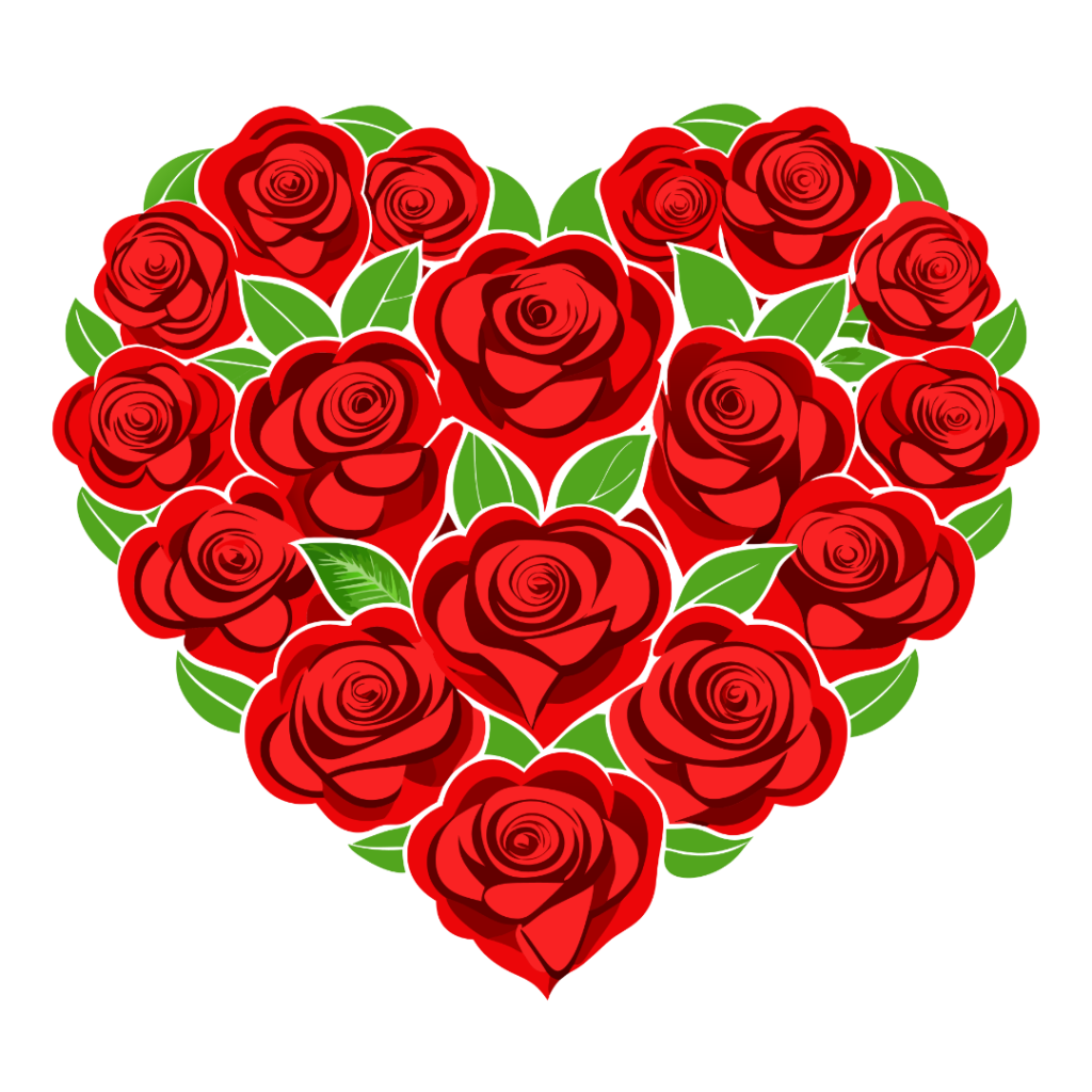 Heart Shape Roses | Free Png, Svg, Vector