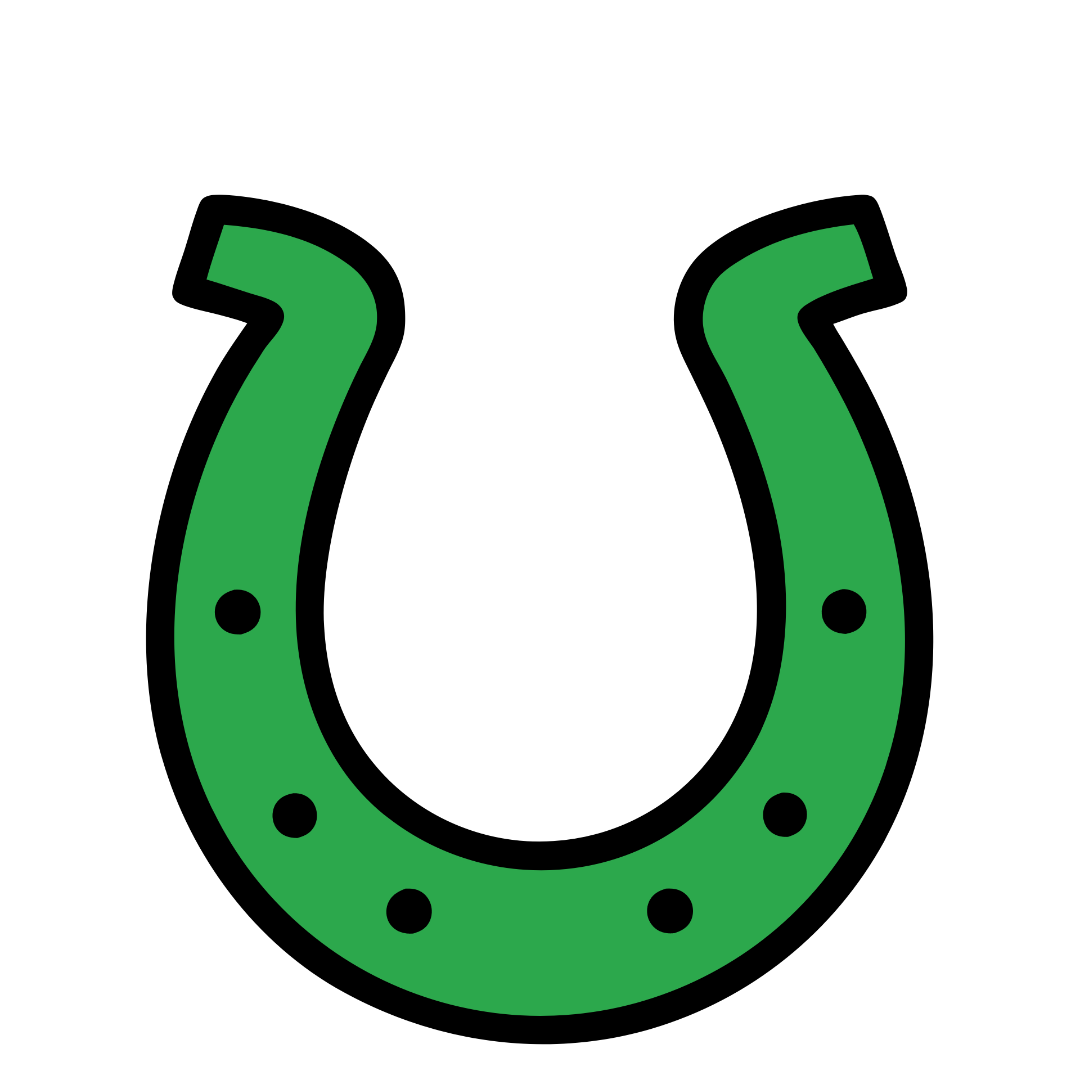 St Patrick Horseshoe Clipart with Outline | Free Png, Svg, Vector