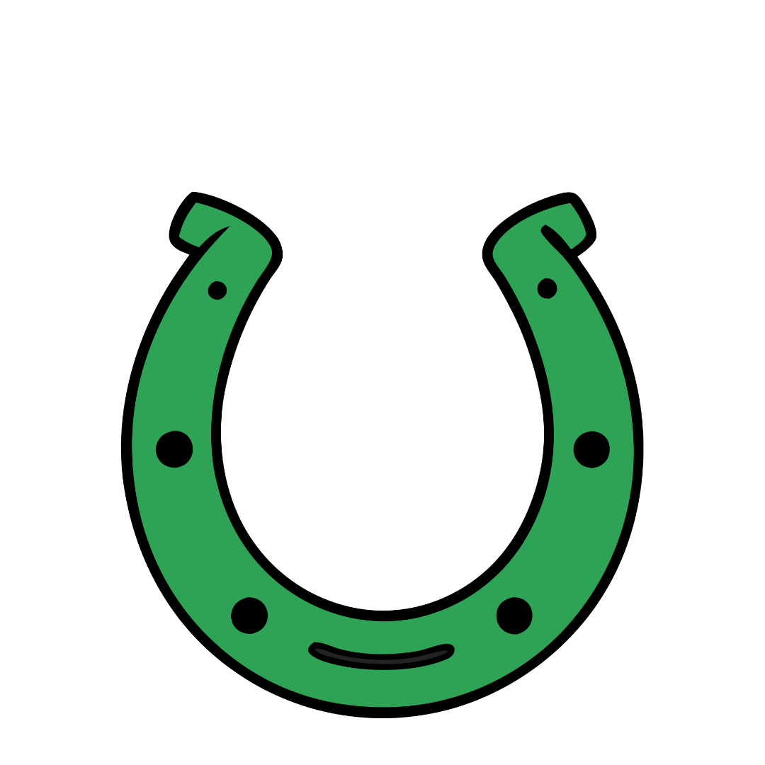 St Patrick Horseshoe with Outline Clipart | Free Png, Svg, Vector