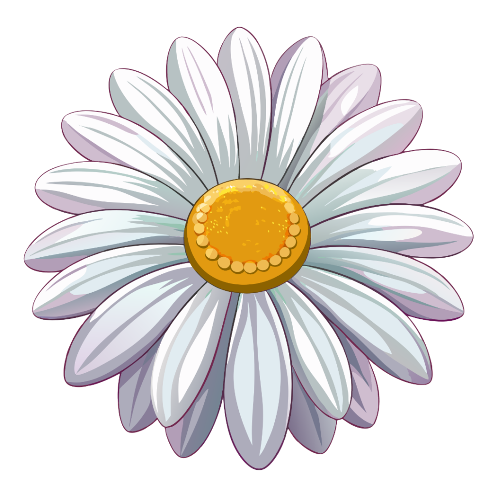 Lavendar Daisy Flower Clipart | Free Png, Svg, Vector